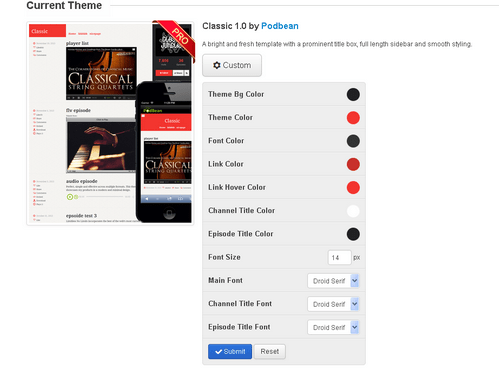 New Features: Changing Theme Colors, Fonts and More in Your Podcast ...