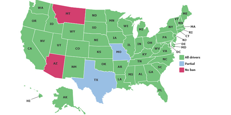 Traveling out of state? Know the laws about cellphone use behind the wheel