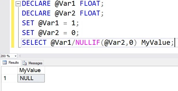 SQL SERVER How to Fix Error 8134 Divide by Zero Error Encountered ...