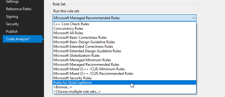 SelectRulesetInDropdown - Software Quality Blog - SubMain Software