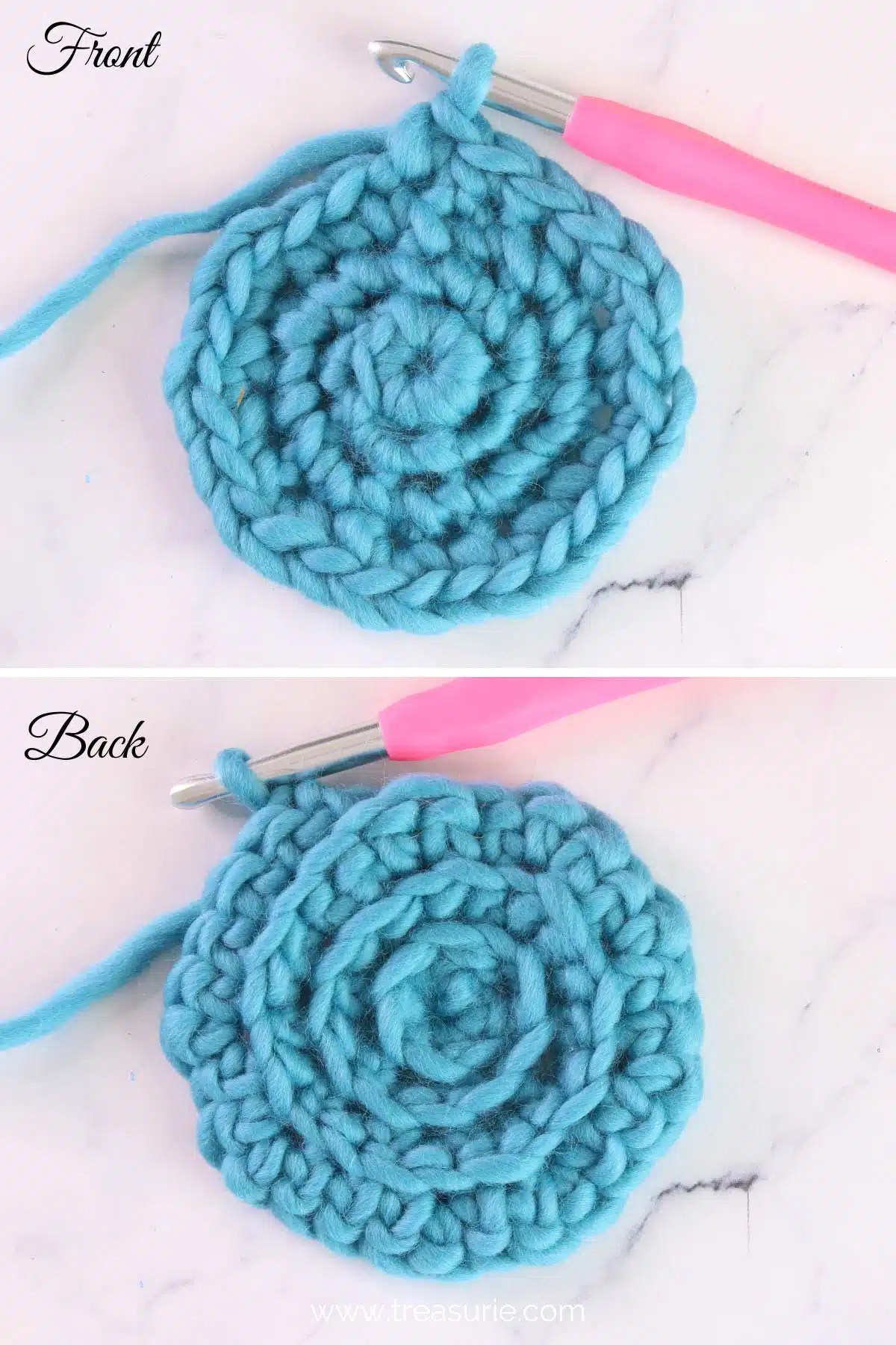 Crochet Front Loop Only (FLO) - The Easiest Way | TREASURIE