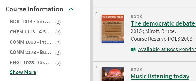 Textbooks in the Library