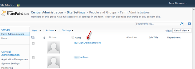 sharepoint farm administrator account | Mudassar's SharePoint Works