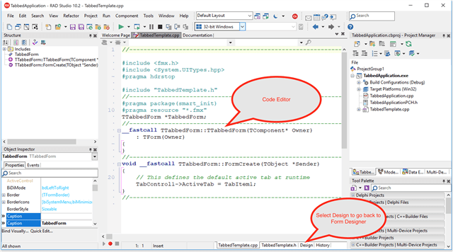 CodeEditorView.png | Embarcadero RAD Studio, Delphi, & C++Builder Blogs