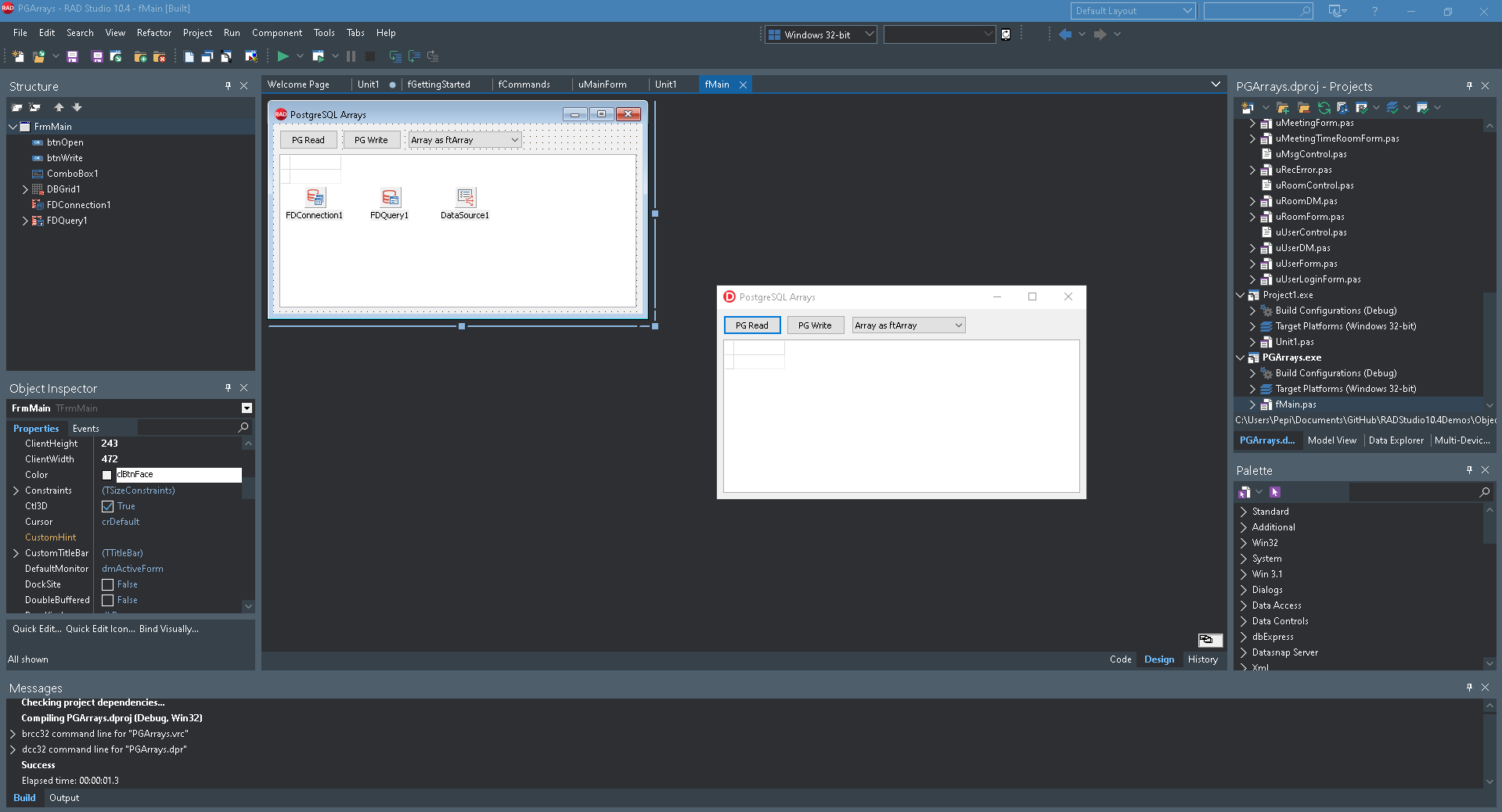 Learn How To Send Arrays To A Postgresql Database Server Using Firedac