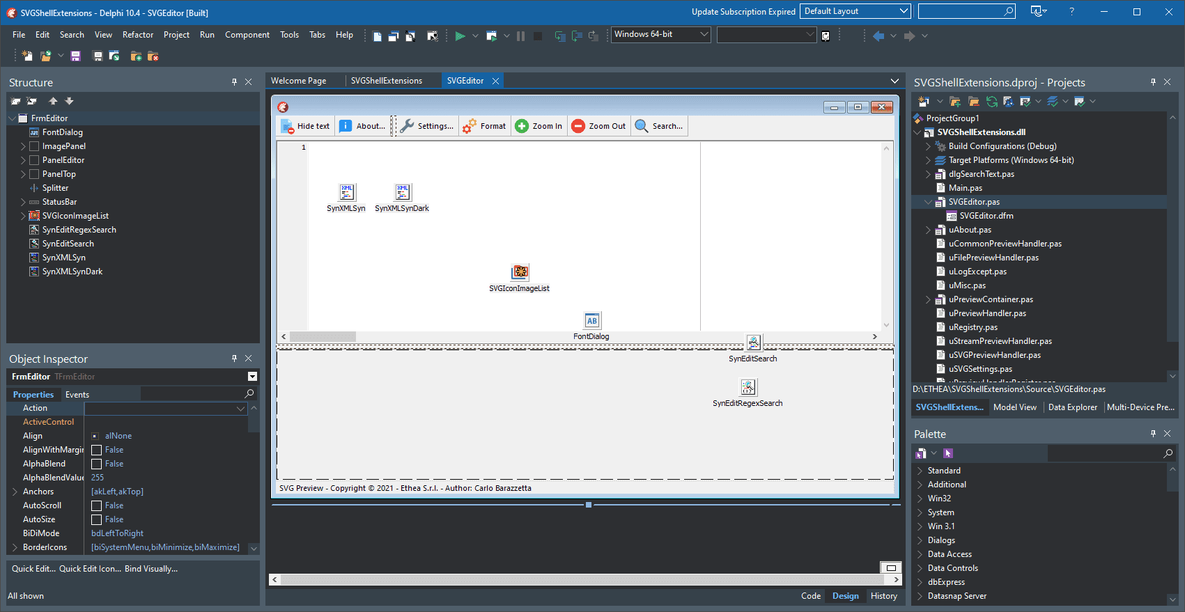 SVGShellExtensions into IDE | Embarcadero RAD Studio, Delphi, & C+ ...