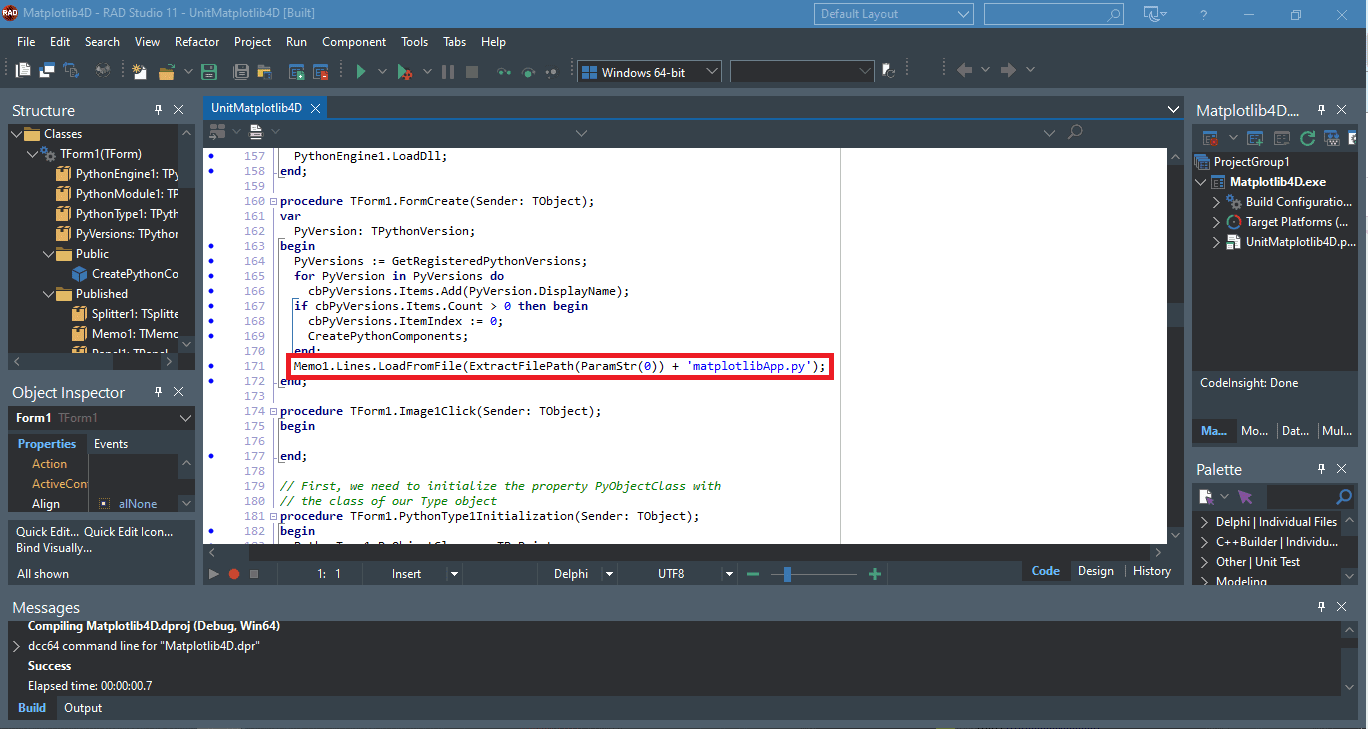 demo00_howToBuildMatplotlib4D2-1555342 | Embarcadero RAD Studio, Delphi, & C++Builder Blogs