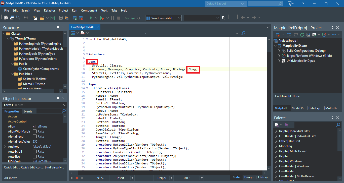 demo00_howToBuildMatplotlib4D3-5302878 | Embarcadero RAD Studio, Delphi, & C++Builder Blogs