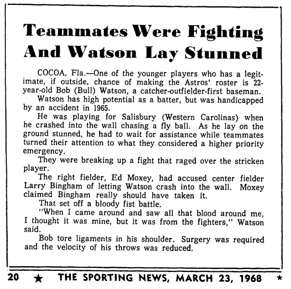 Remembering Bob Watson, Slugger and Pioneer | The Baseball Bat Reviews Blog