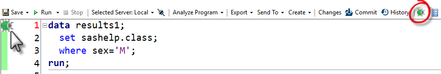 Using the DATA step debugger in SAS Enterprise Guide | PROC-X.com