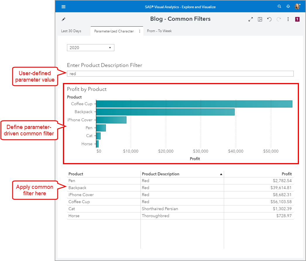 Using common filters in SAS Visual Analytics | PROC-X.com