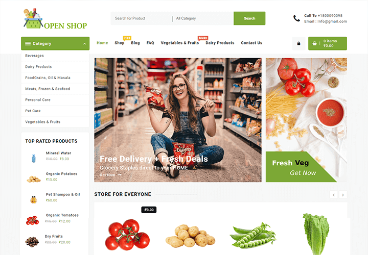 Free Grocery Store Theme Download - Blogwings
