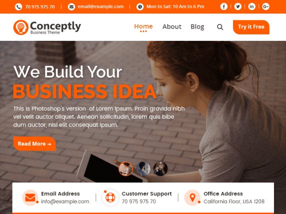 Free Conceptly WordPress Theme Download - Blogwings