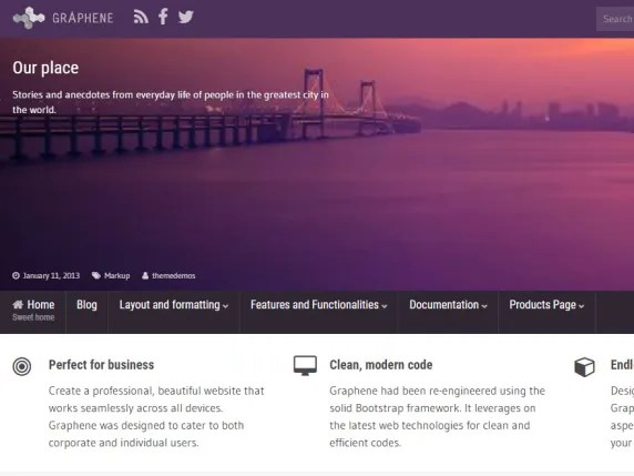 Free Graphene WordPress Theme Download - Blogwings