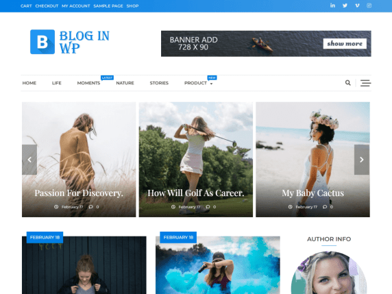 Download Free Bloginwp WordPress Theme - Blogwings