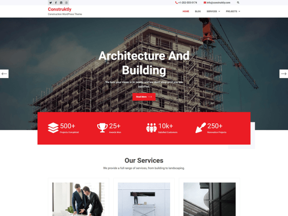 Download Free Construktly WordPress Theme - Blogwings