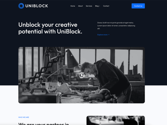 Free Uniblock WordPress Theme Download - Blogwings