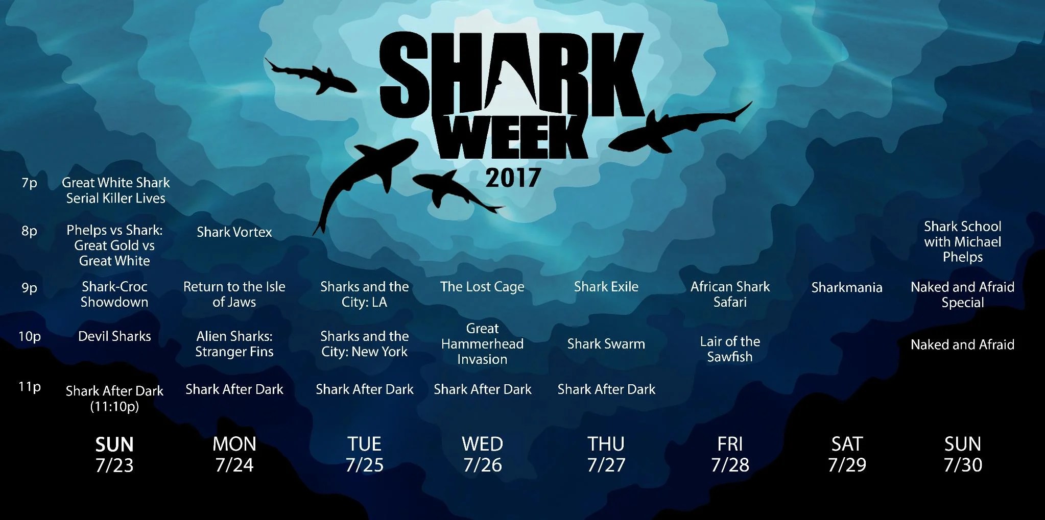 Here's the Full "Shark Week" 2017 Schedule! - Bloody Disgusting