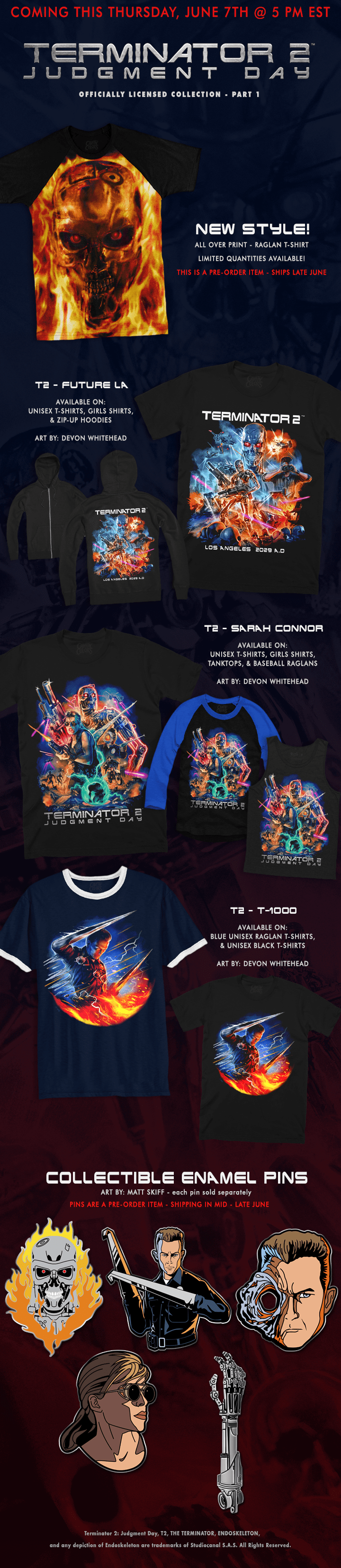 New 'Terminator 2' Collection from Cavity Colors Includes Badass Shirts ...