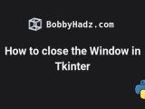 How To Close The Window In Tkinter 5 Easy Ways Bobbyhadz