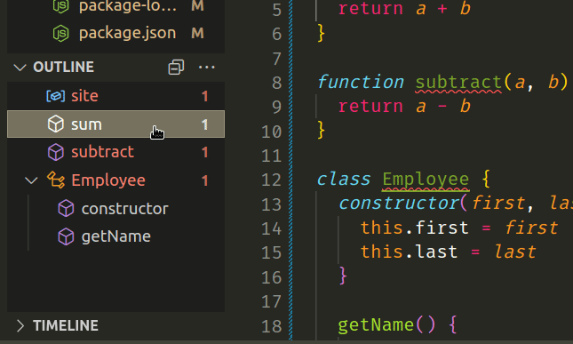 How to show a Function/Method List in Visual Studio Code | bobbyhadz