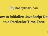 Javascript Set Timezone To Date