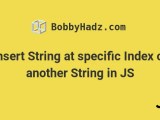 Insert String At Specific Index Of Another String In Js Bobbyhadz