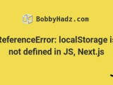 Referenceerror Localstorage Is Not Defined In Js Next Js Bobbyhadz