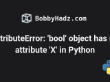 Attributeerror Bool Object Has No Attribute X In Python Bobbyhadz