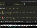 Attributeerror Str Object Has No Attribute Append Bobbyhadz