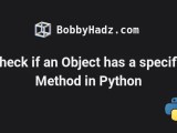 Check If An Object Has A Specific Method In Python Bobbyhadz