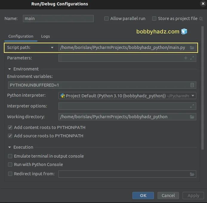 python.exe: can't find '__main__' module in Path | bobbyhadz