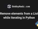 Remove Elements From A List While Iterating In Python Bobbyhadz