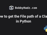 How To Get The File Path Of A Class In Python Bobbyhadz