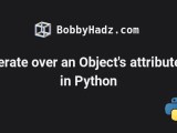 Iterate Over An Object S Attributes In Python Bobbyhadz