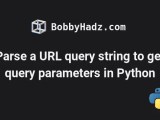 Parse A Url Query String To Get Query Parameters In Python Bobbyhadz