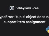 Typeerror Tuple Object Does Not Support Item Assignment Bobbyhadz