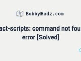 React Scripts Not Found Troubleshooting Common Issues
