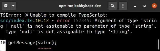 Type 'string or null' is not assignable to type string (TS) | bobbyhadz