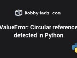 Valueerror Circular Reference Detected In Python Solved Bobbyhadz