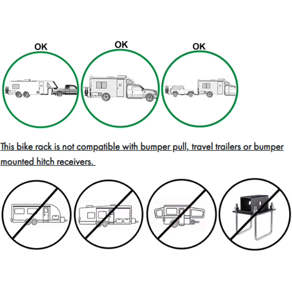 Hollywood Racks HR1700 RV Rider Hitch Bike Rack for Electric Bikes ...