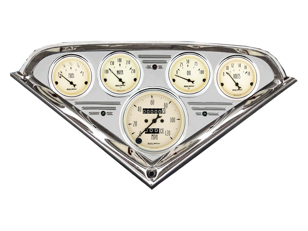1955-1959 Chevy Truck Billet Aluminum Gauge Panel w/ Auto Meter Street ...