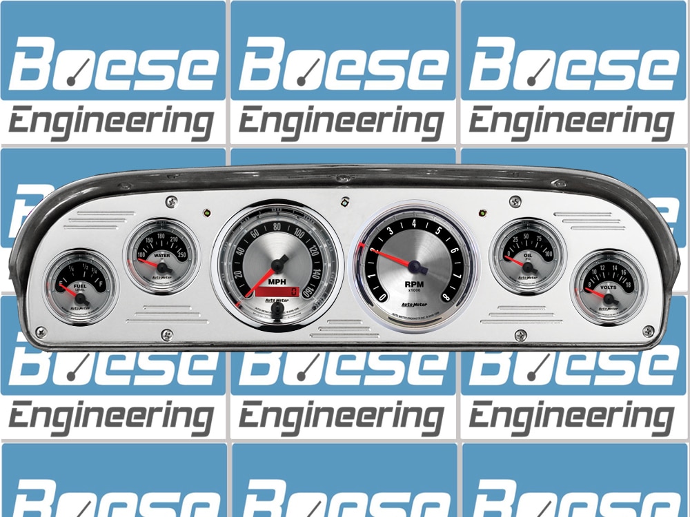 1957-1960 Ford Truck Aluminum Dash Insert w/ Auto Meter American Muscle ...