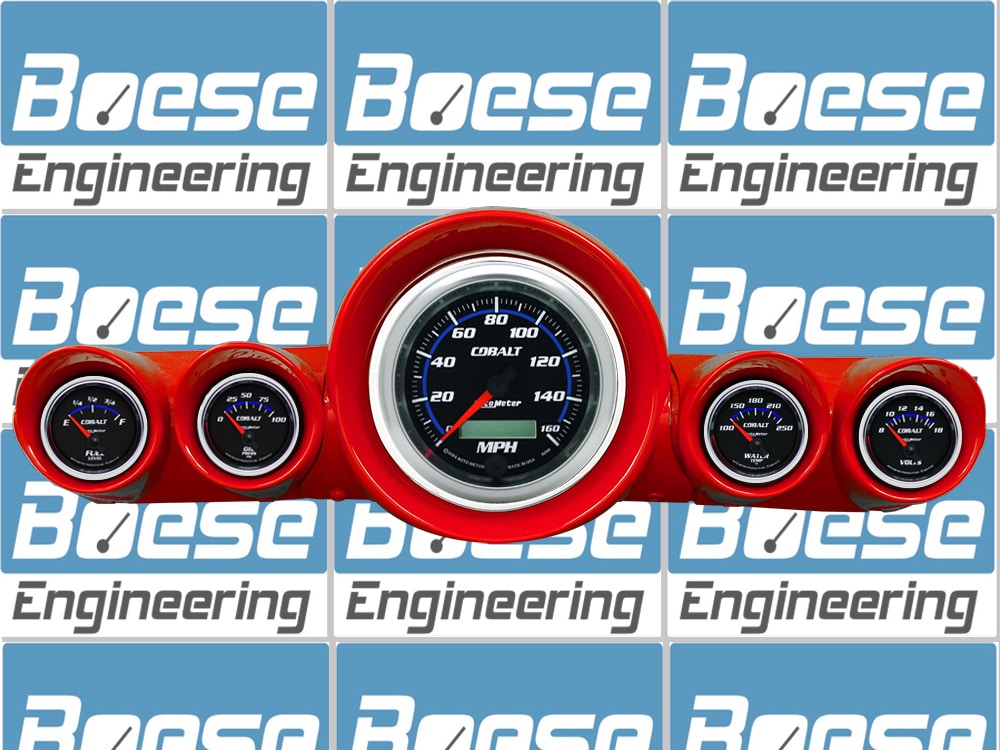 1959-1960 Chevy Impala Aluminum Adapter Ring w/ Auto Meter Cobalt ...