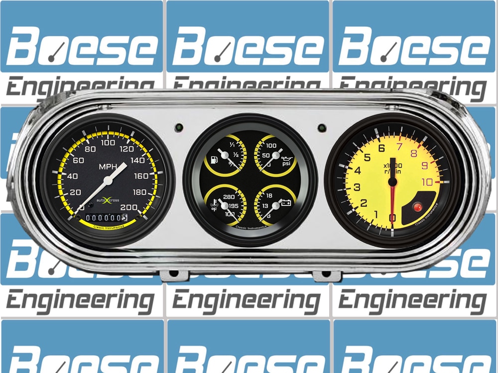 1962-1965 Chevy Nova Billet Aluminum 3 Gauge Panel w/ Classic ...