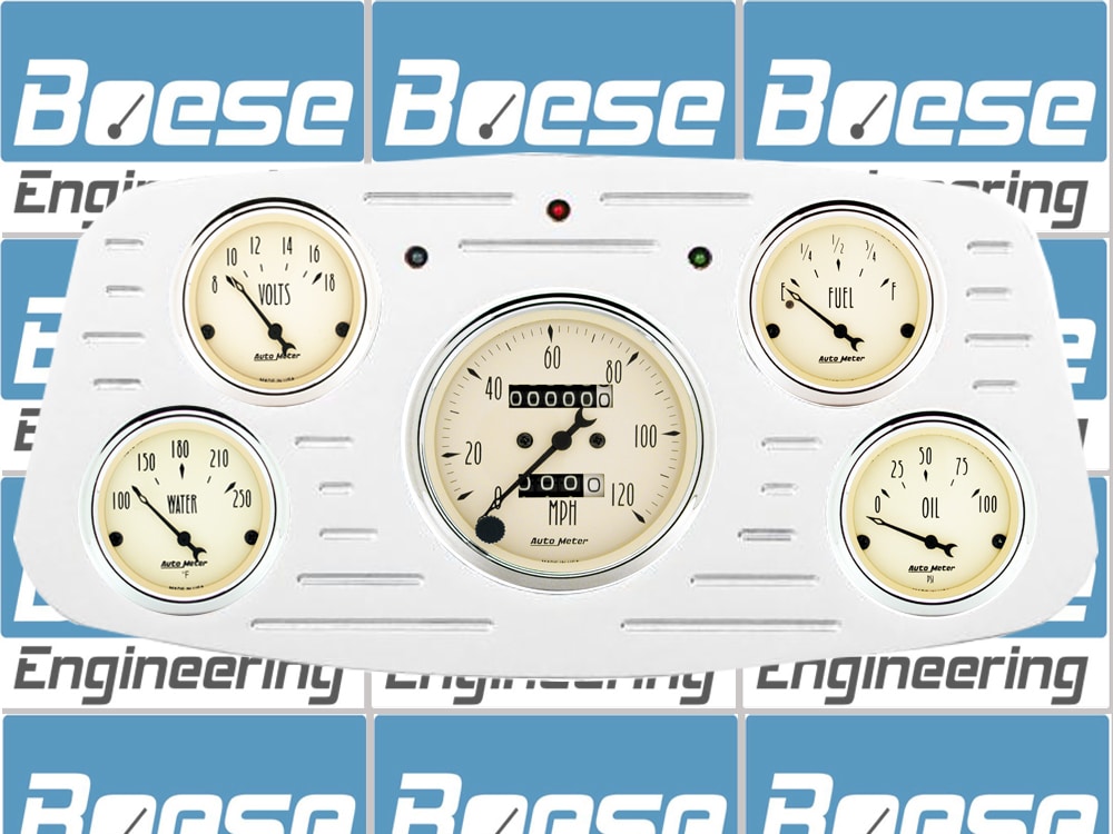 1933-1934 Ford Car Billet Aluminum Gauge Panel w/ Auto Meter Street Rod ...