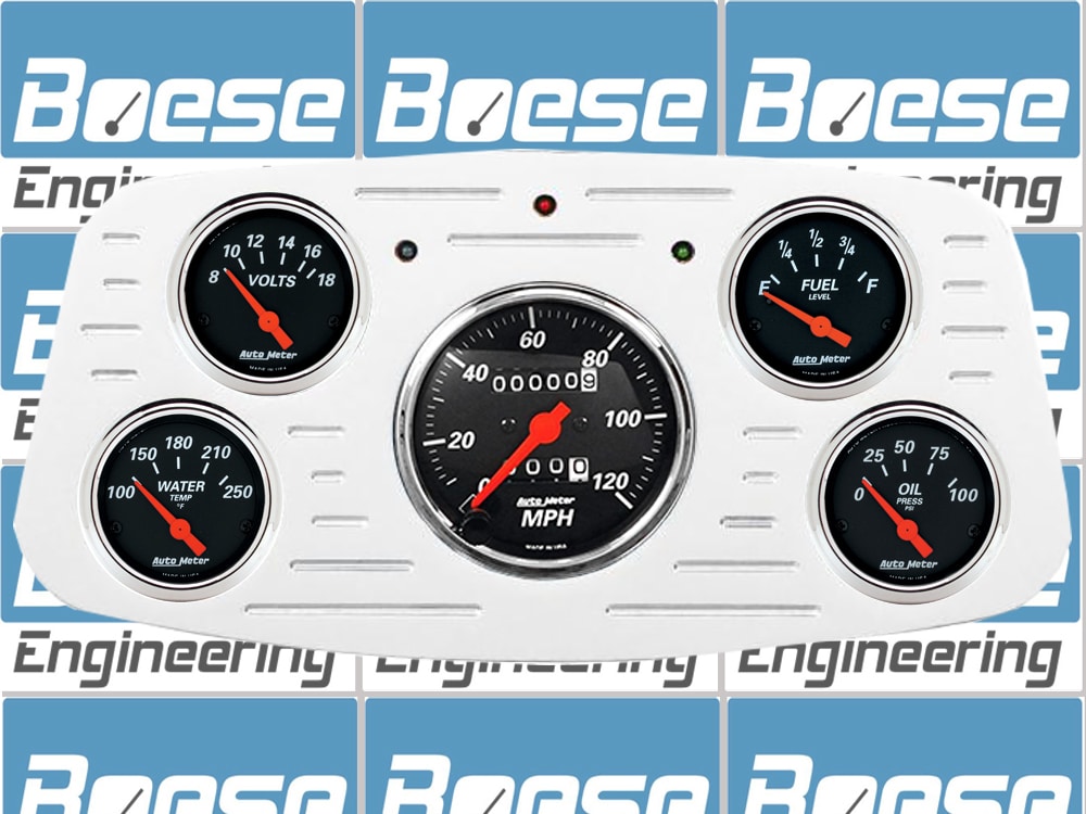 1933-1934 Ford Car Billet Aluminum Gauge Panel w/ Auto Meter Street Rod ...