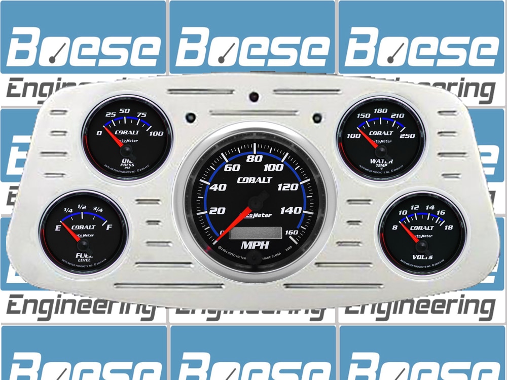 1933-1934 Ford Car Billet Aluminum Gauge Panel w/ Auto Meter Cobalt ...