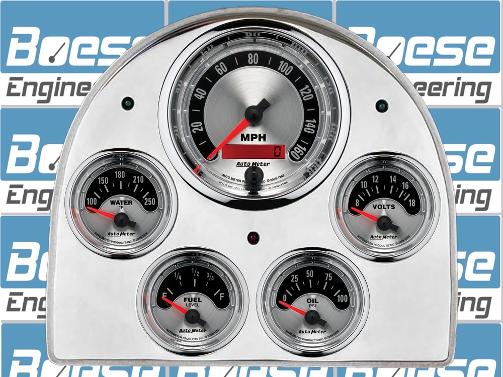 1952-1953 Ford Car Aluminum Dash Insert w Auto Meter American Muscle ...