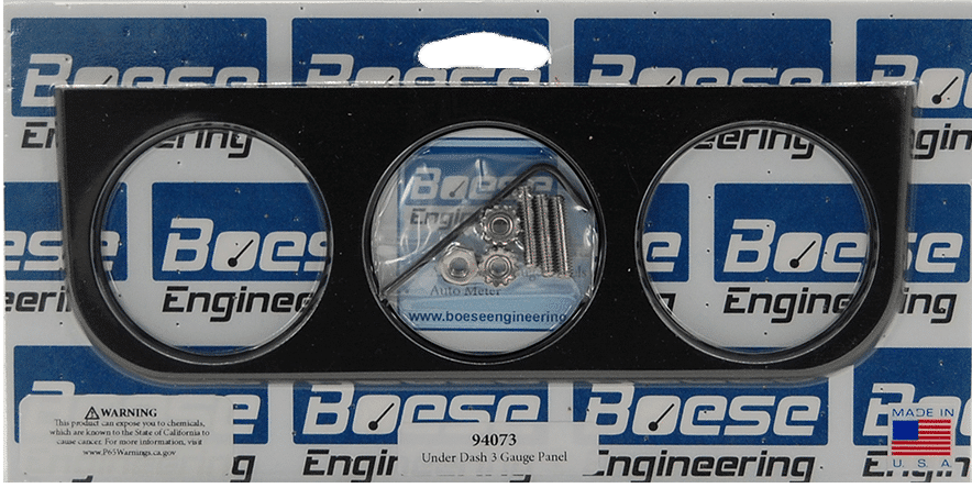 Aluminum Under Dash 3 Gauge Panel for 2 1/16″ or 2 1/8″ Gauges – Boese ...